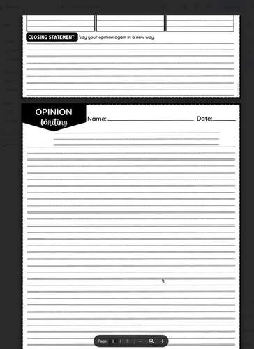 Graphic Organizer for Writing | Narrative, Informative, Opinion Templates