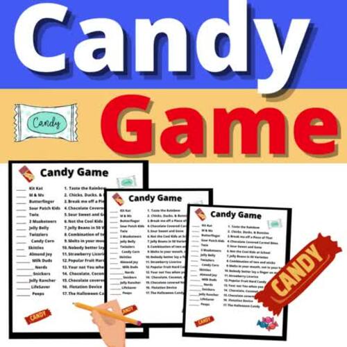 Guess the Candy Activity Ice Breaker Game Halloween Class Trivia Games ...