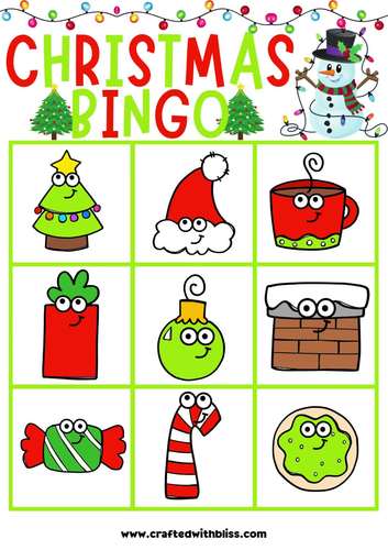 Christmas Bingo PreK by Crafted with Bliss by Teacher Pia | TPT