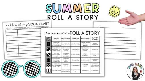 Summer/End of Year Roll a Story | Narrative Creative Writing Prompts ...