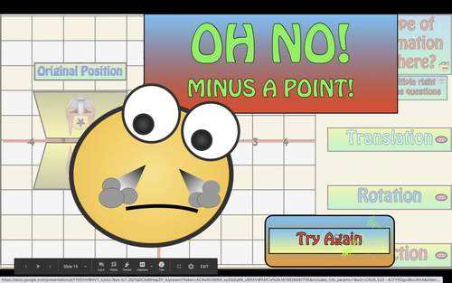 Math Moji Coordinates & Transformations 2 Google Slides Games Bundle ...