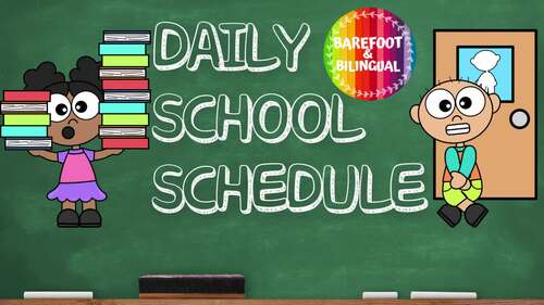 Kids Daily Schedule Clipart - Kids Back to School Clipart | TPT