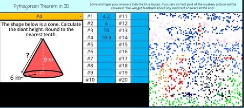 Pythagorean Theorem in 3D Pixel Art Activity by Pick Up and Go Resources