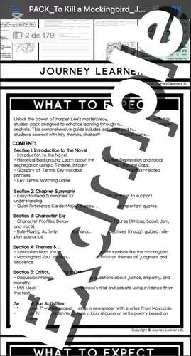 To Kill a Mockingbird Teacher’s Guide and Student Comprehensive Pack