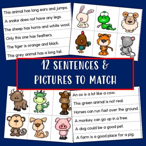 Chinese New Year 2027 Matching Picture to Sentence Reading Writing ...
