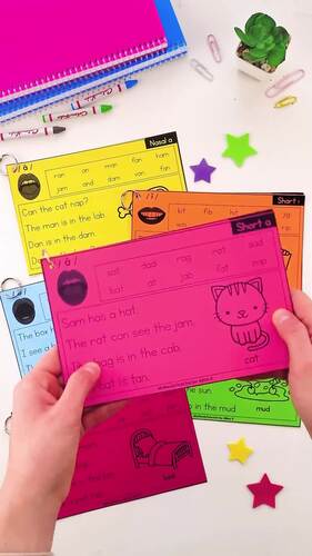 Science of Reading Center Word Work Cards Decodable Reader Sentences ...