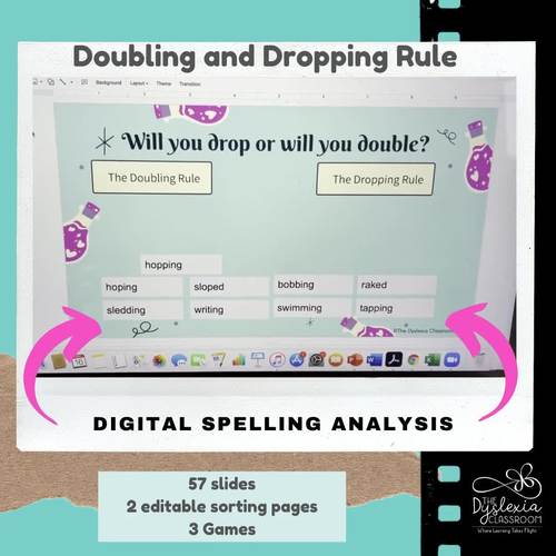 DIGITAL Spelling Analysis activities + Games - The Dropping and ...