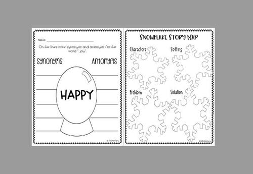 Snow Themed Activities | Literacy Math Worksheets | Snow Day Lesson Plans