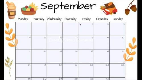 Editable November Calendar by Virtual Learning Loft | TPT