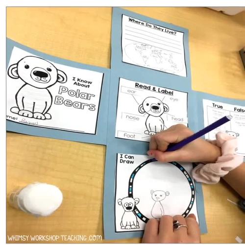 ELEPHANT Research Writing Flap Book with 30 Differentiated Writing ...