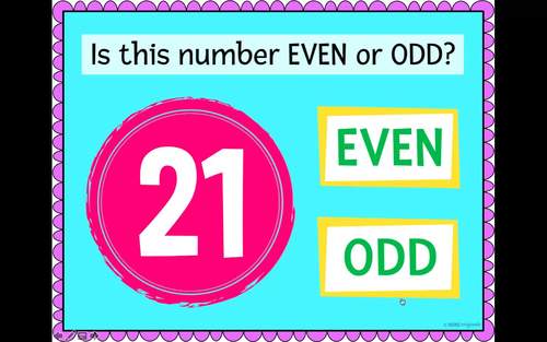 Even or Odd? Digital Task Cards, Set 1 | INTERACTIVE Google Slides