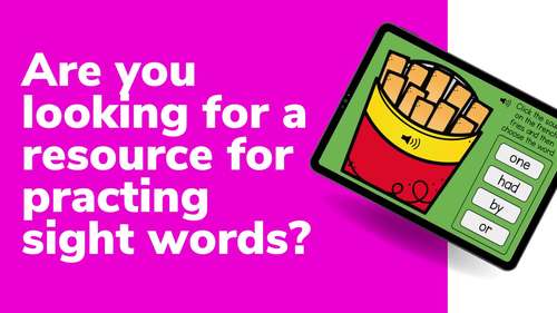 French Fry Sight Words 26-50 Boom Digital Task Cards by Fiddleheads