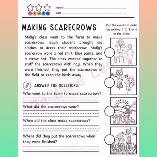 Story Sequencing | Seasonal Reading Comprehension | BUNDLE | With Answers