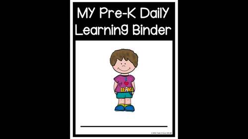 NO PREP Morning Work Daily Learning Binder Kindergarten Readiness