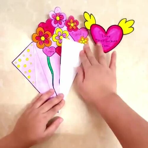 Valentine Day Heart Flower Craft Writing Activity Template I Love ...