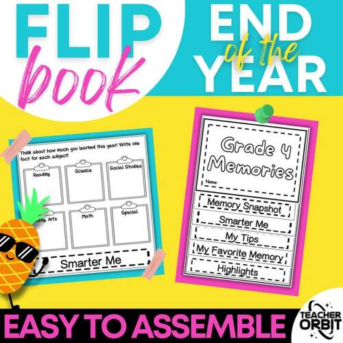 End of the Year Flipbook Last Week of School Activities Reflections Memory