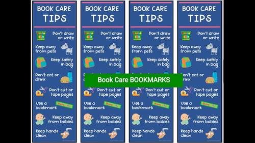 Library Book Care Bookmarks Printable Activity for Libraries and Classrooms