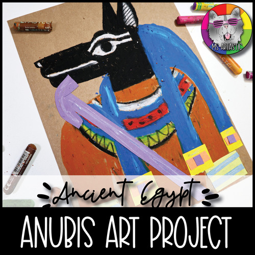 Ancient Egypt Art Project, Anubis Art Lesson Activity for Elementary