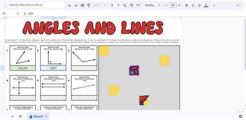 Classify Triangles, Angles and Lines Digital Mystery Puzzle Pixel Art ...