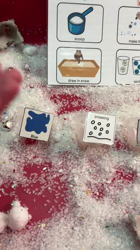 Fake Snow Play Choice Board | Sensory Play Visual by Cook's Inclusive ...