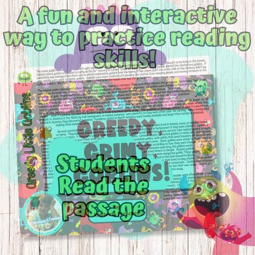 Halloween Nonfiction Reading Comprehension Passage & Activity: Goblins