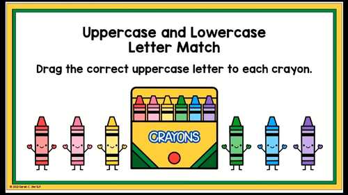 Crayon Uppercase & Lowercase Letter Match & Sort Digital Alphabet ...