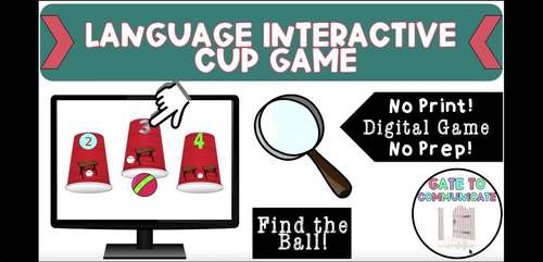 Language Interactive PowerPoint Cup Game by Gate to Communicate | TPT