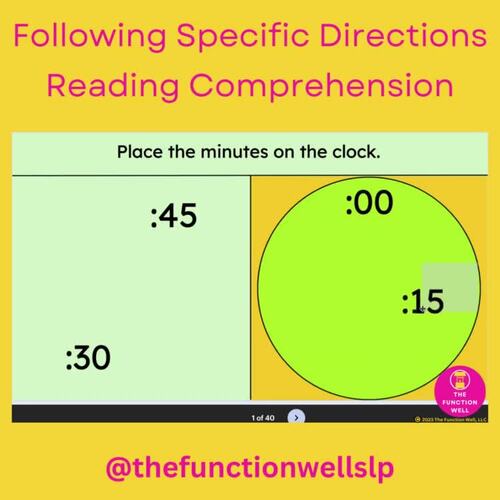 Following Complex Directions - Multi Step Directions- Adult Speech Therapy