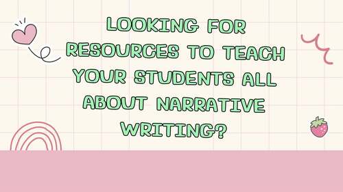 Narrative Creative Writing ANCHOR CHARTS BUNDLE | Story Elements Posters