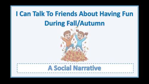 Autumn Fall Activity Social Skills Story Making Playing with Friends ...
