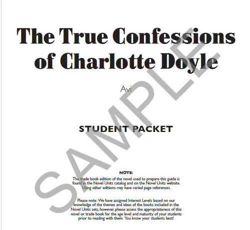 The True Confessions of Charlotte Doyle Novel Units® Student Packet ...