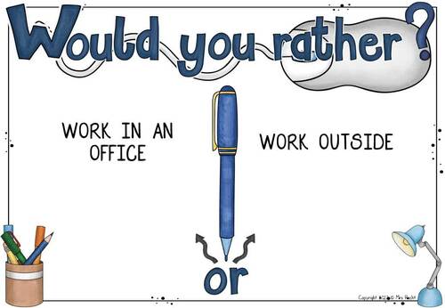 Would you rather - Powerpoint Game - Jobs edition | TPT