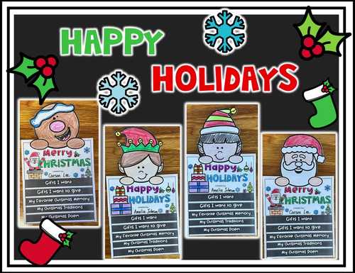 Holidays Christmas Simple Writing Flip Book Bulletin Board Idea | TPT