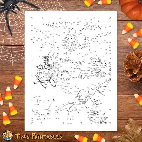 Witches Extreme Difficulty Dot-to-Dot / Connect the Dots PDF | TPT