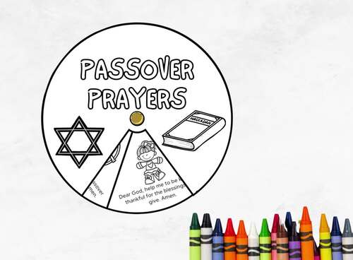 Passover Prayers Spinning Wheel Craft Activity by Aprilmakesprintable