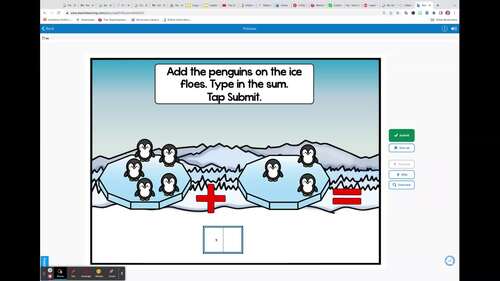 Penguin Addition BOOM Cards by Little Library of Learning | TPT