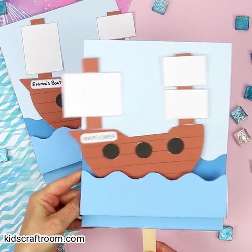 Moving Mayflower Craft - Thanksgiving Craft - Boat Craft - Ship Craft