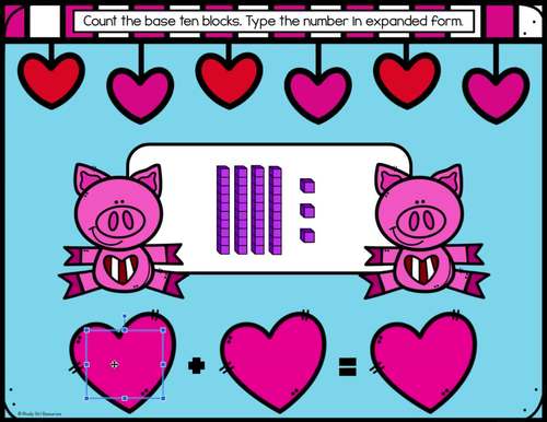 Valentine's Day Place Value for Google Slides™ by Rhody Girl Resources