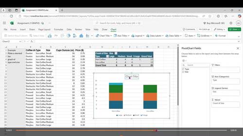 Excel 365 Online for Intro Statistics - Assignment 2 Graphs | TPT