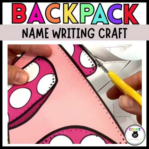 Back to School Name Craft | Preschool & Kindergarten Name Writing Activity