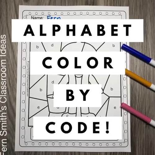 Alphabet Color By Code For Kindergarten Remediation | TPT