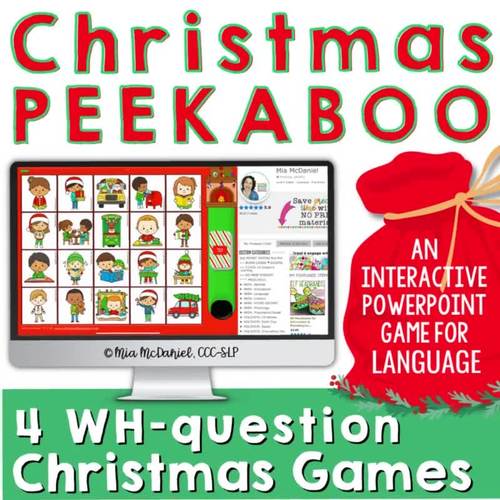 Christmas Peekaboo Digital Game for Language Therapy by Mia McDaniel