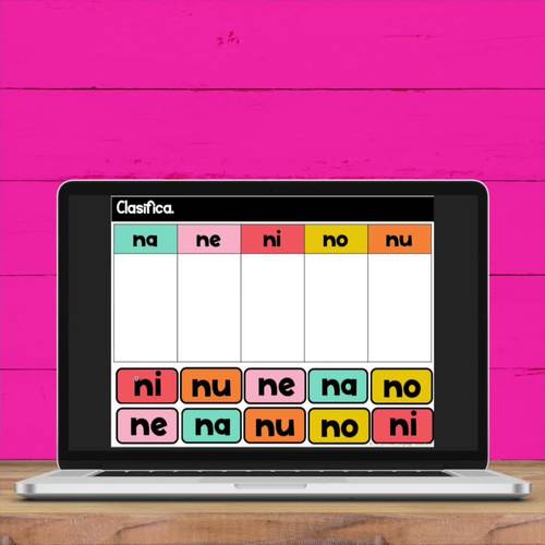 Letra N Sonido inicial Na ne ni no nu Sílabas con N in Spanish DIGITAL
