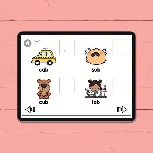 Speech Therapy Articulation Cards for Boom Early Sounds B, P, T, D