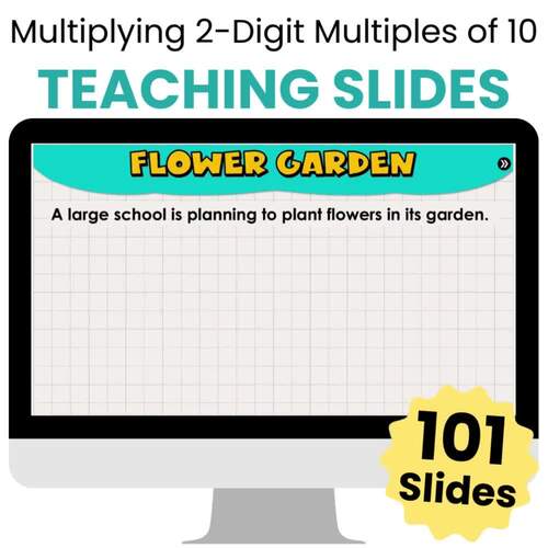 Multiplying 2-Digit Multiples of 10 - 4th Grade Math Teaching Slides