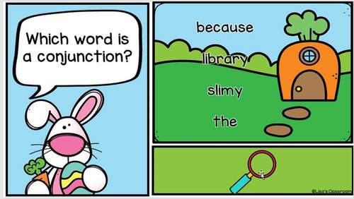 EASTER SPRING Theme CONJUNCTIONS -Distance Learning Google Slides ...