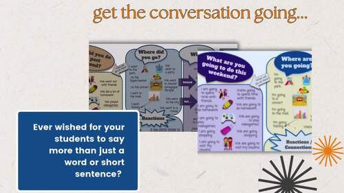 ESL Weekend Chat Mat / EL Weekend Chat Mat Speaking Activity / English ...