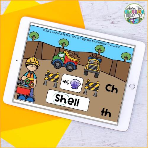 Consonant Digraphs Boom Cards™ by Where The Teaching Things Are | TPT