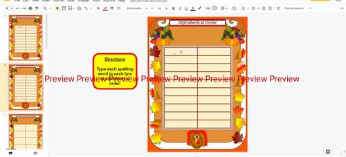 Thanksgiving All Digital Spelling Practice Activites Pack G | TPT