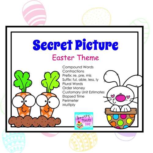 Easter Theme Color By Code ELA & Math Printables Prefix, Time | TPT